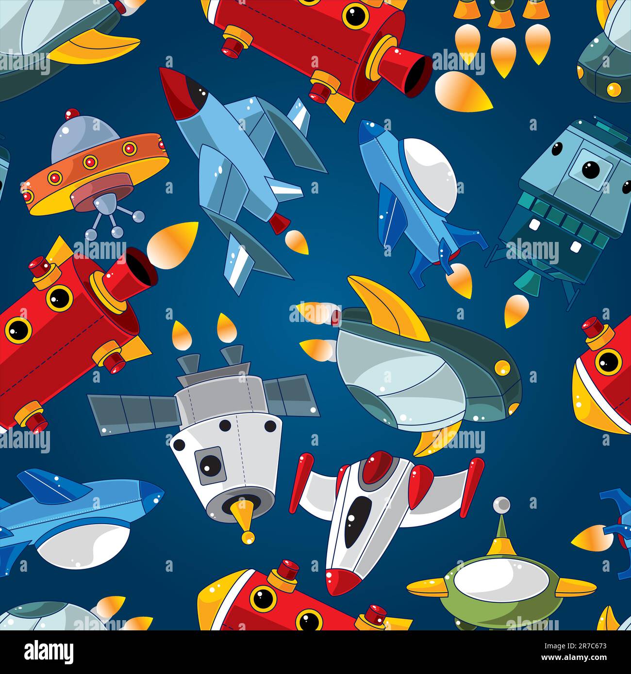 seamless spaceship pattern Stock Vector Image & Art - Alamy