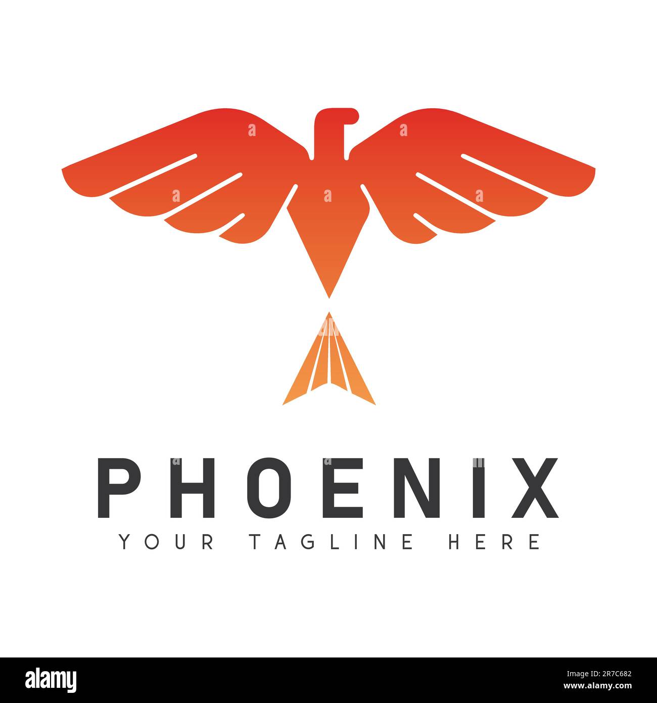 Phoenix Logo Design Wing Bird Logotype Stock Vector Image & Art - Alamy