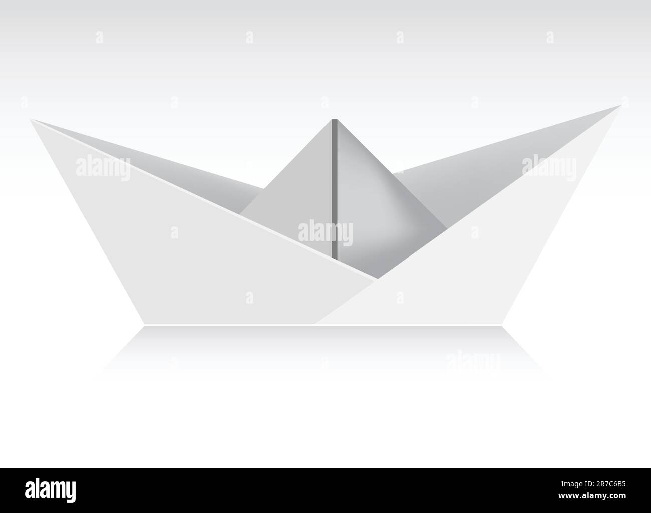 vector illustration of a paper ship Stock Vector Image & Art - Alamy