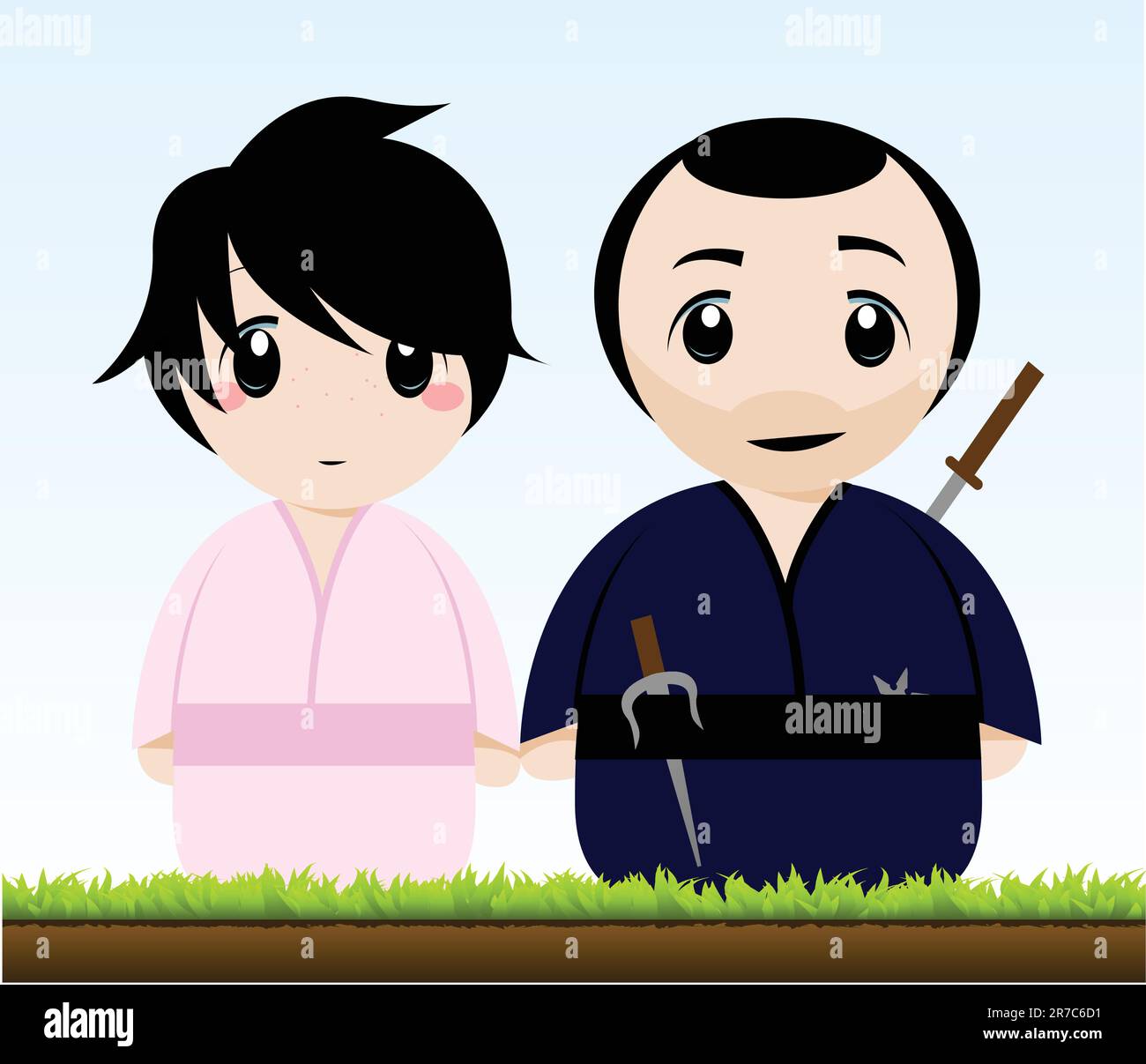 Japanese women traditional dress Stock Vector Images - Alamy