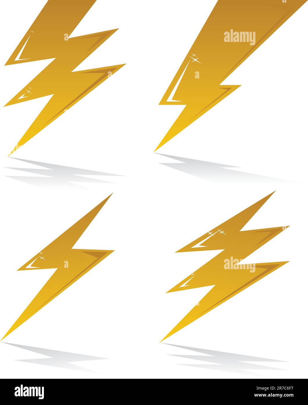 vector set of lightning signs Stock Vector Image & Art - Alamy