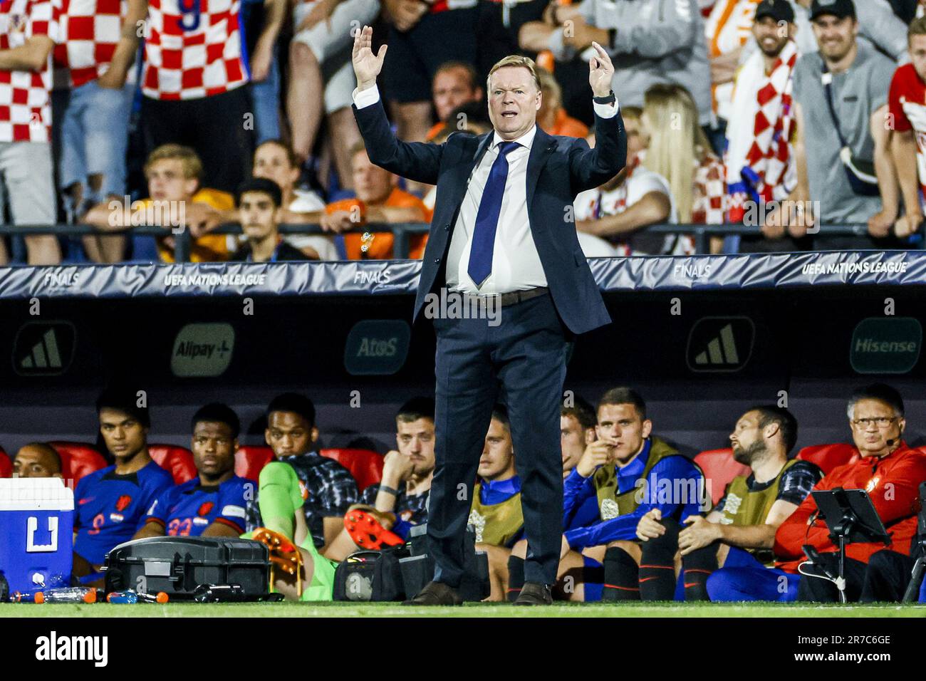 Holland coach Ronald Koeman during the UEFA Nations League semifinal ...