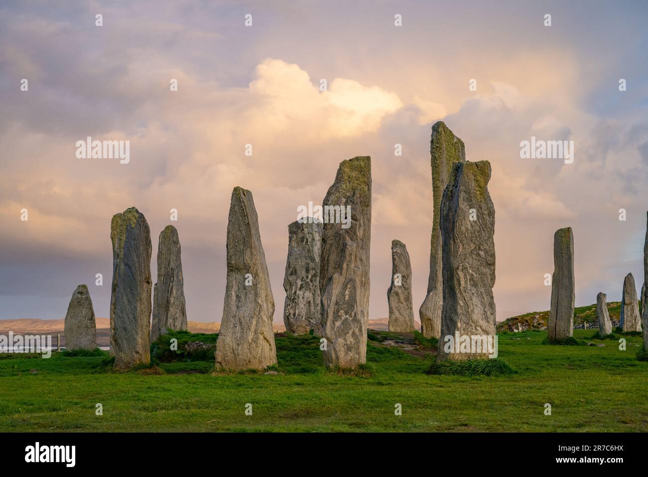 The neolithic stone circle of Callanish (Calanais) Isle of Lewis Stock ...