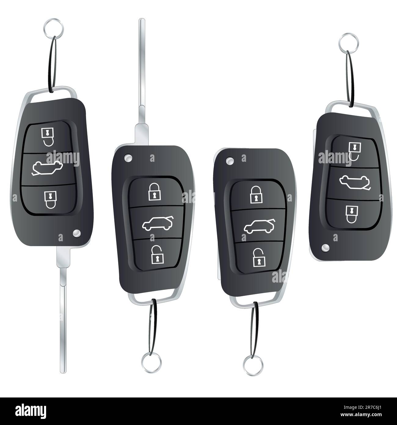car keys isolated on white background - vector illustration Stock ...