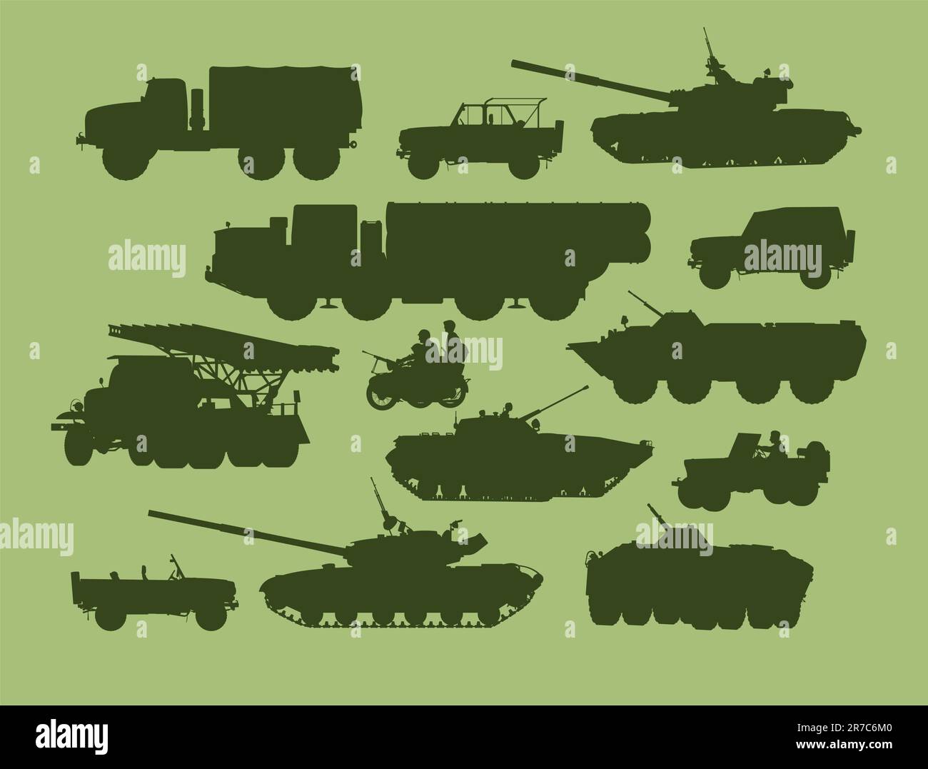 set of vector illustrations of army transport Stock Vector Image & Art ...
