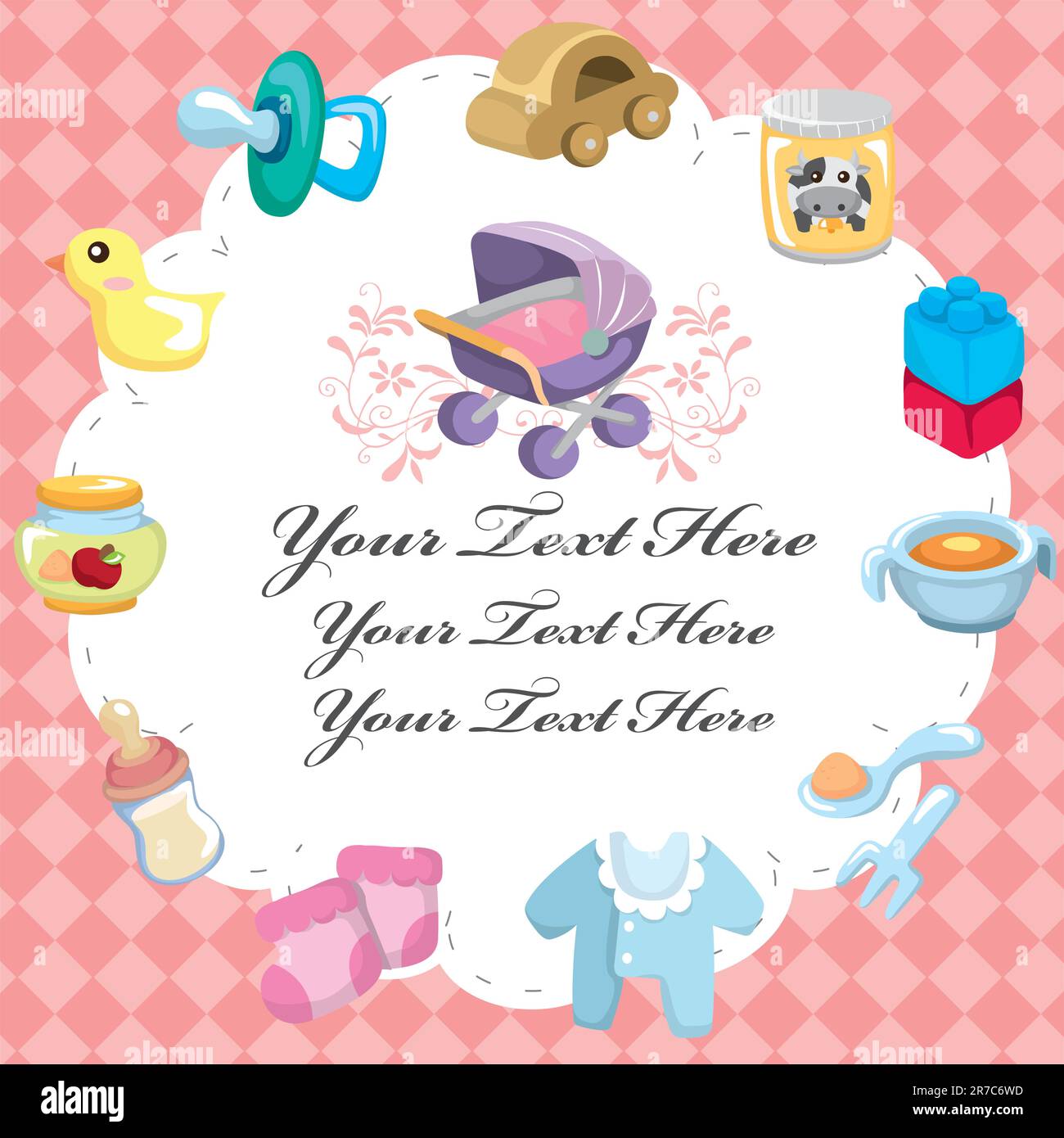 cartoon baby card Stock Vector Image & Art - Alamy