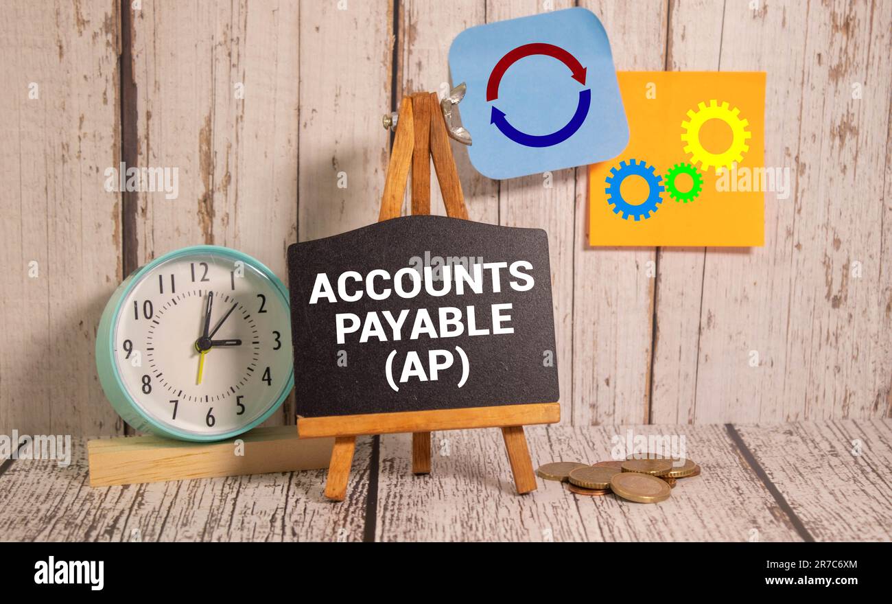 text Accounts Payable - AP on white paper Stock Photo - Alamy
