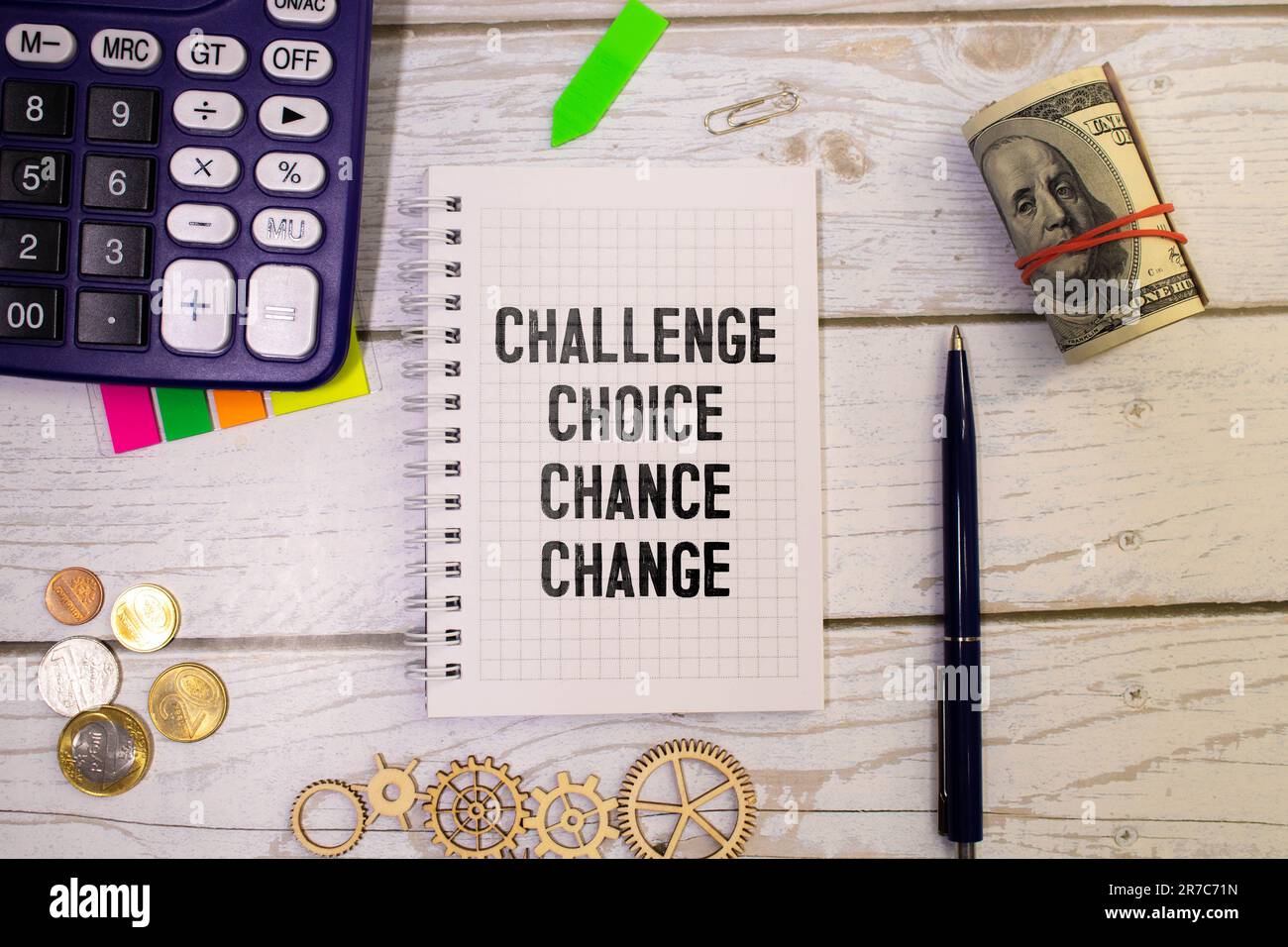 Inspirational and Motivational Concept - challenge choice chance change ...