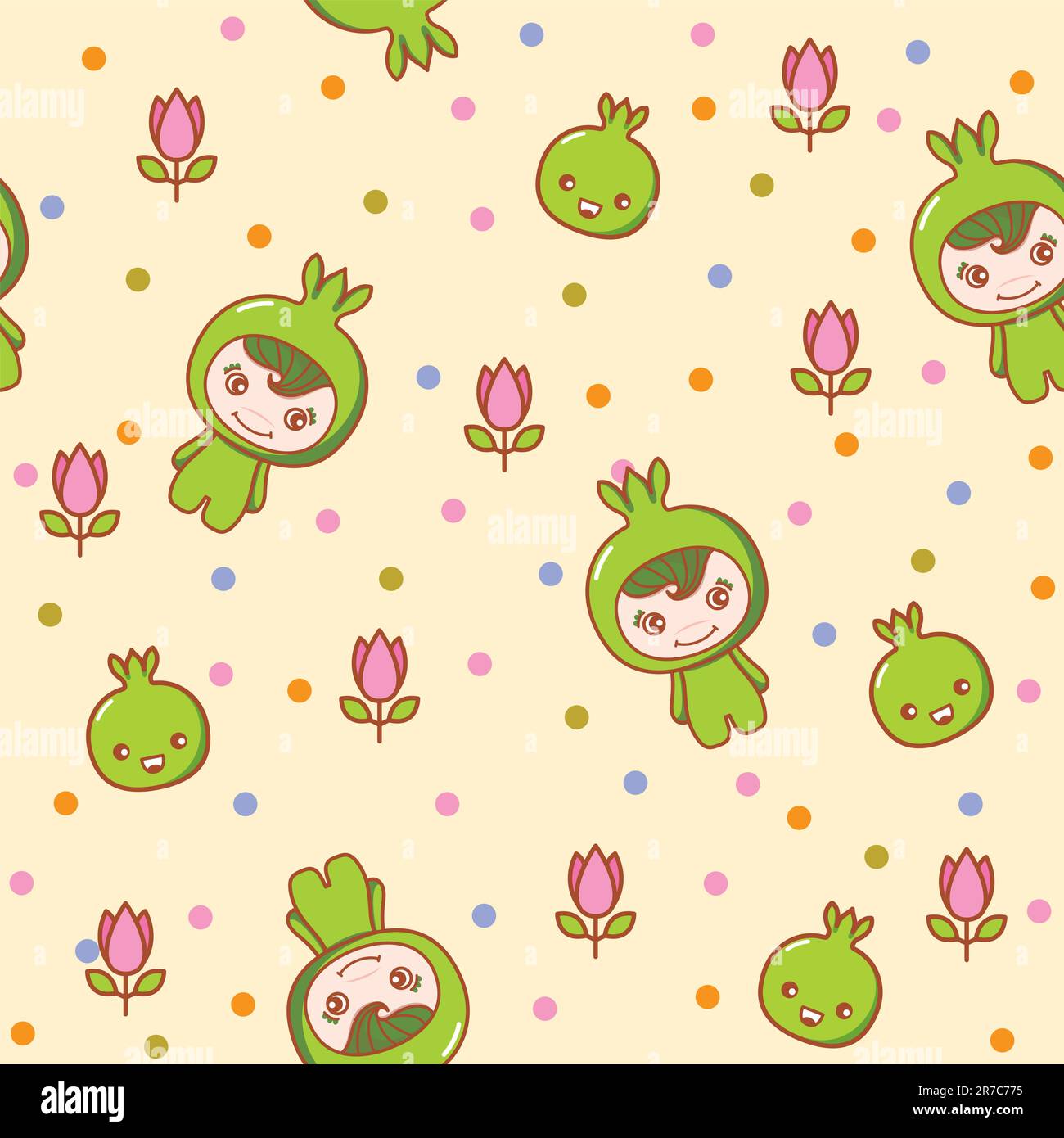 Illustration of abstract floral and kids pattern Stock Vector Image ...