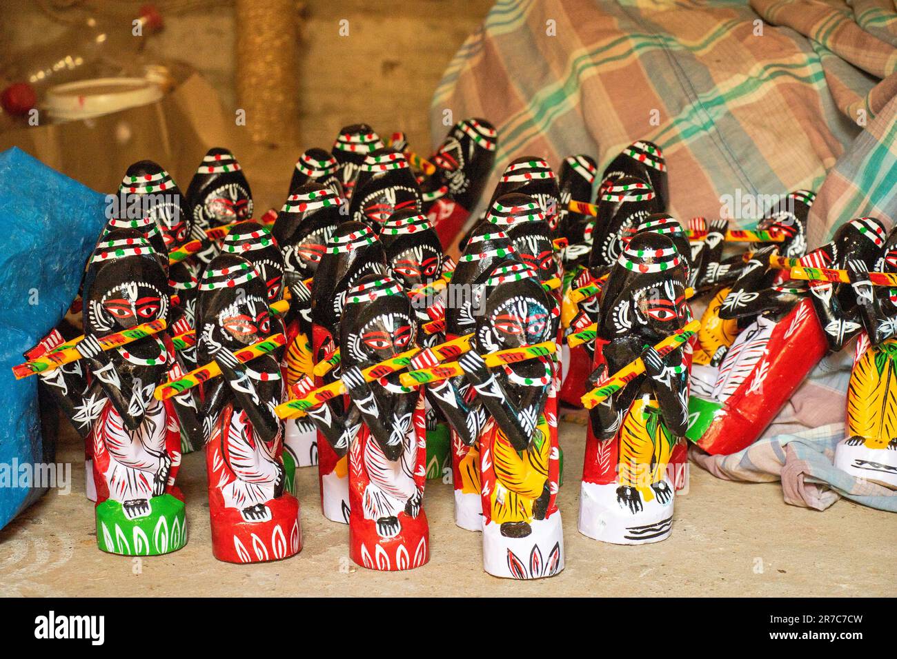 image of wooden doll making process and finished product Stock Photo ...