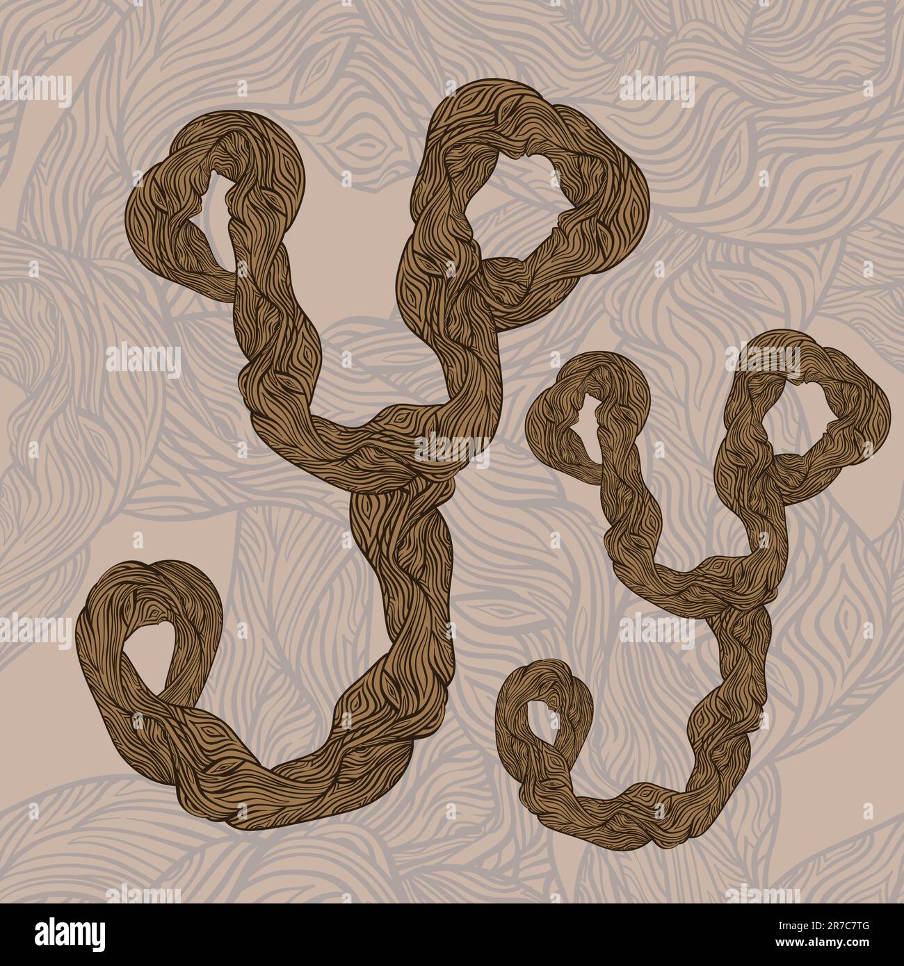 vector "y" letter of oak tree wooden texture on seamless wooden ...