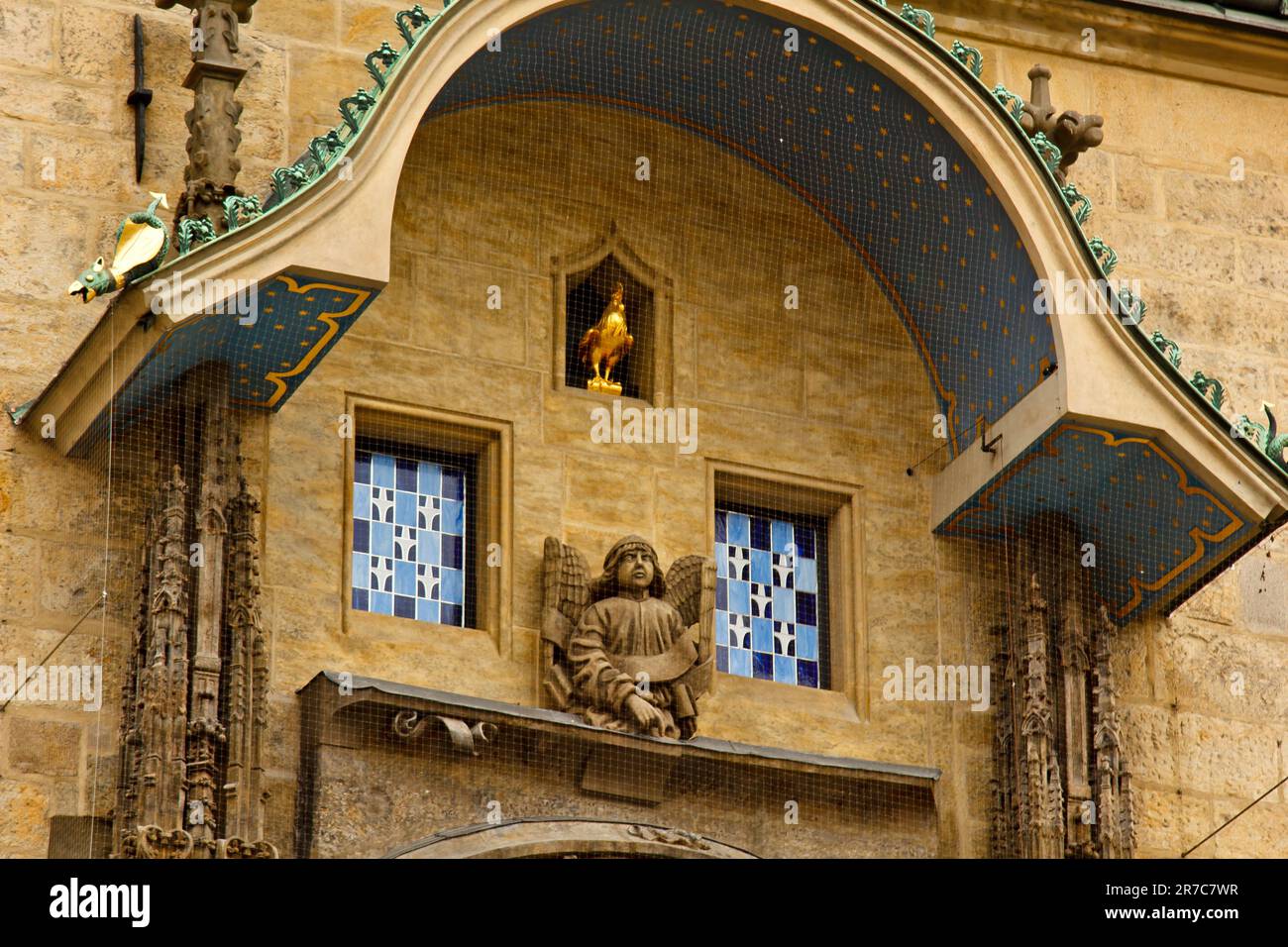 Prague, Czech Republic. 10.05.2019: Close-up view of the facade with ...