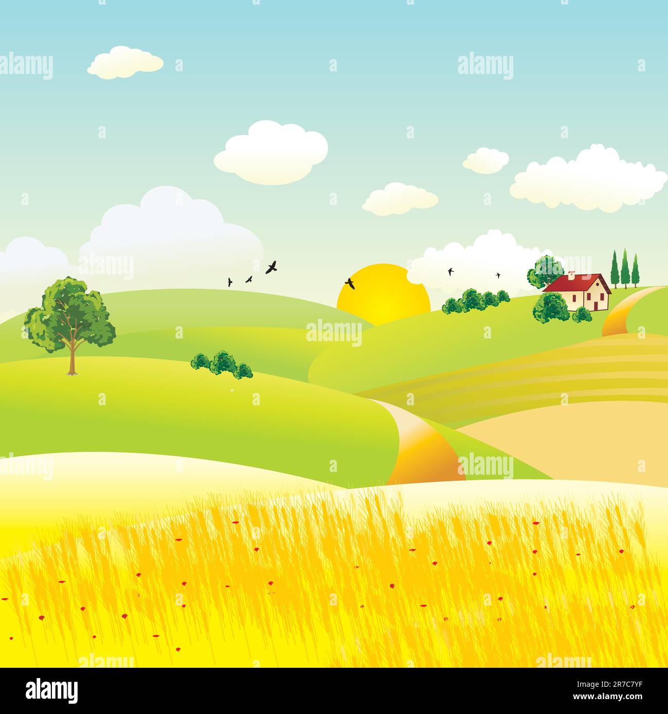 Symbol of the countryside Stock Vector Images - Alamy