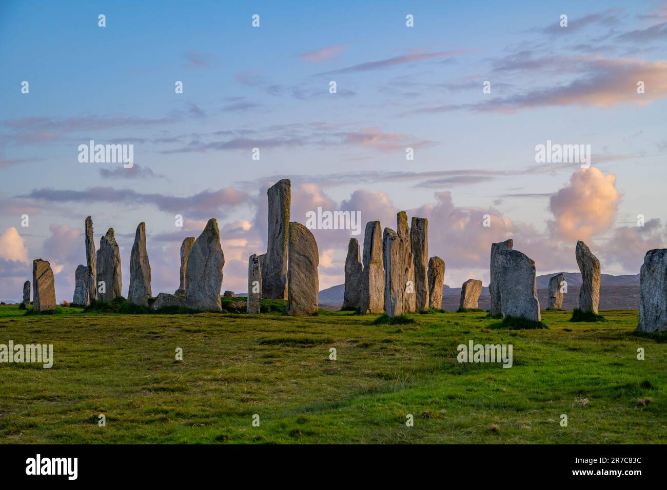 The neolithic stone circle of Callanish (Calanais) Isle of Lewis Stock ...