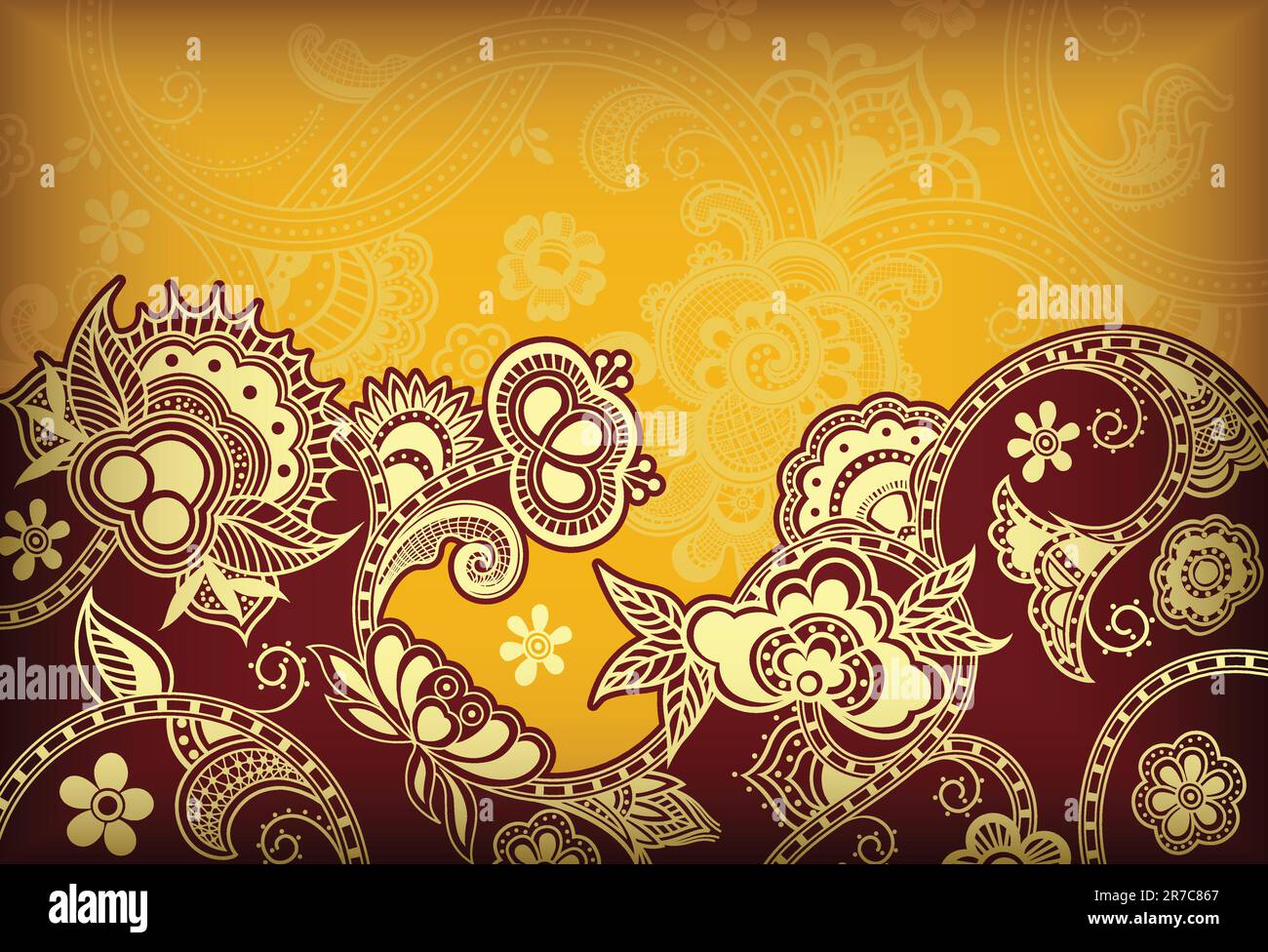 Illustration of abstract floral in asia style Stock Vector Image & Art ...