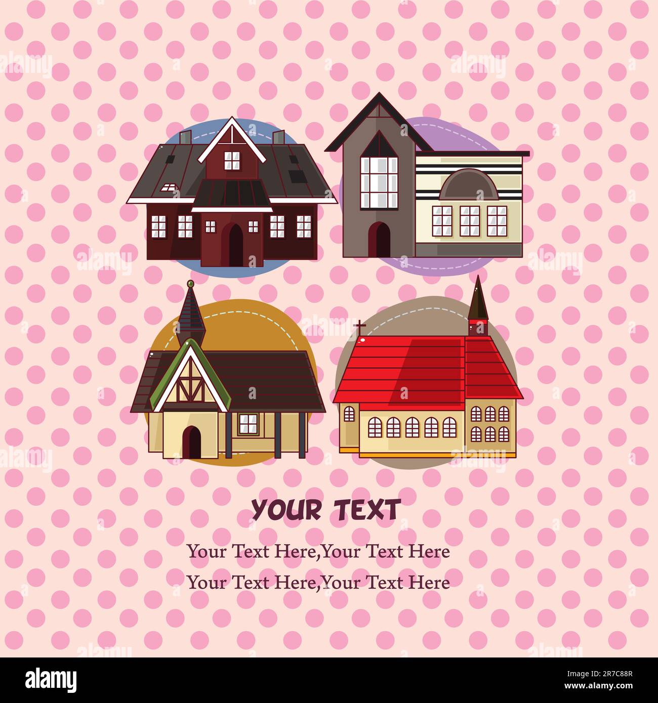 cartoon house card Stock Vector Image & Art - Alamy