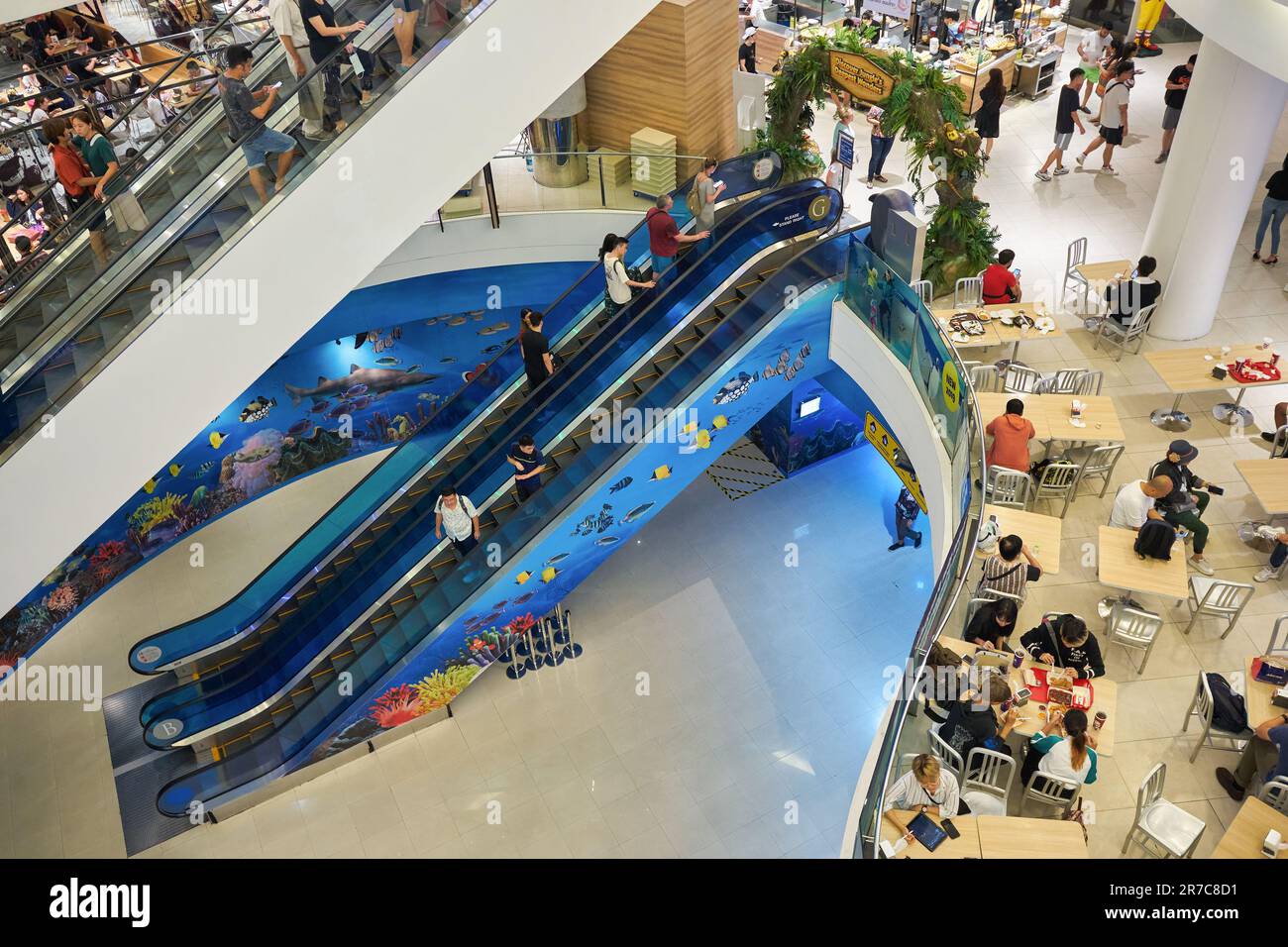 BANGKOK, THAILAND - CIRCA JANUARY, 2020: interior shot of Siam Paragon ...