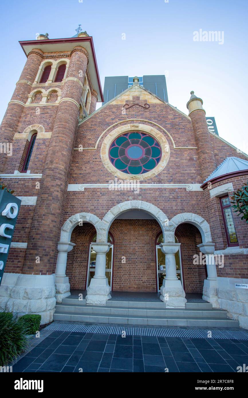 The Toowoomba former Church of Christ Building is a Romanesque revival ...
