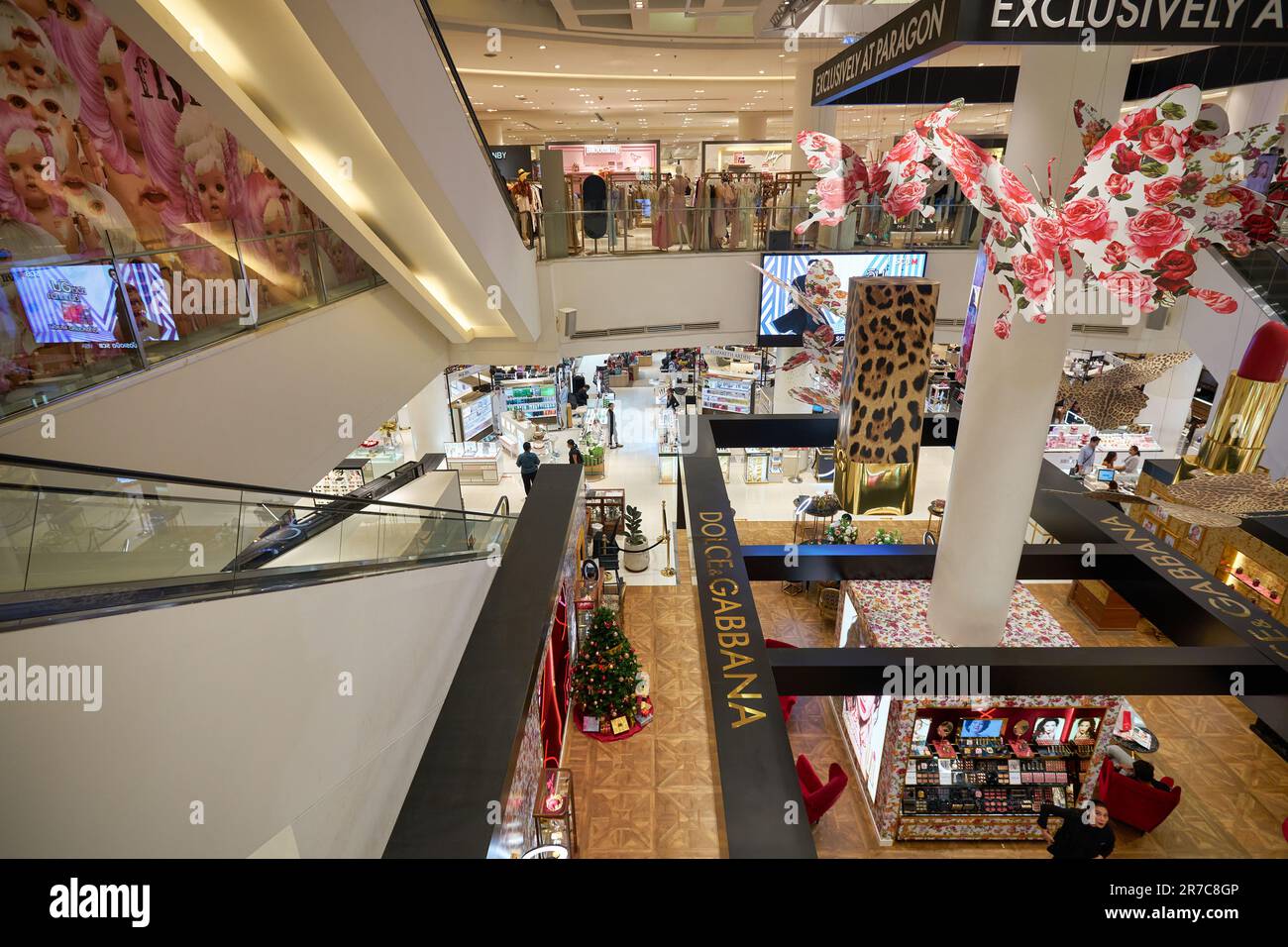 BANGKOK, THAILAND - CIRCA JANUARY, 2020: interior shot of Siam Paragon ...