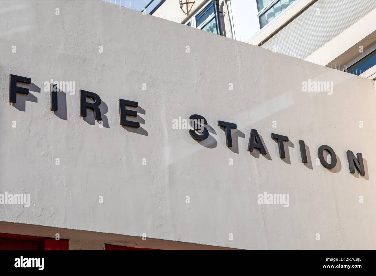 Close-up of a Fire Station sign Stock Photo - Alamy