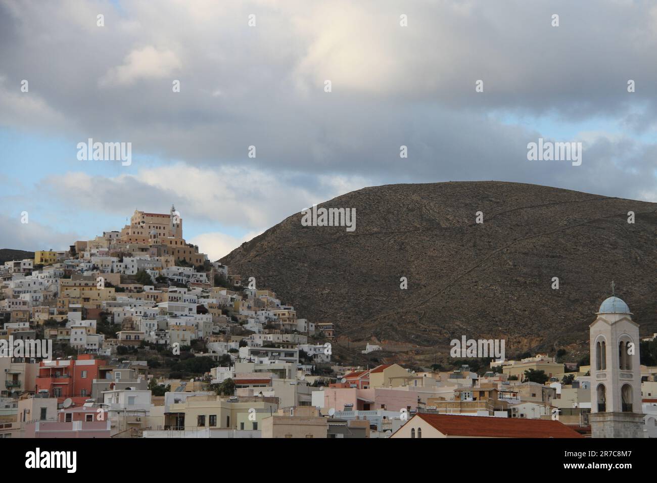 View of Island of Syros Stock Photo - Alamy