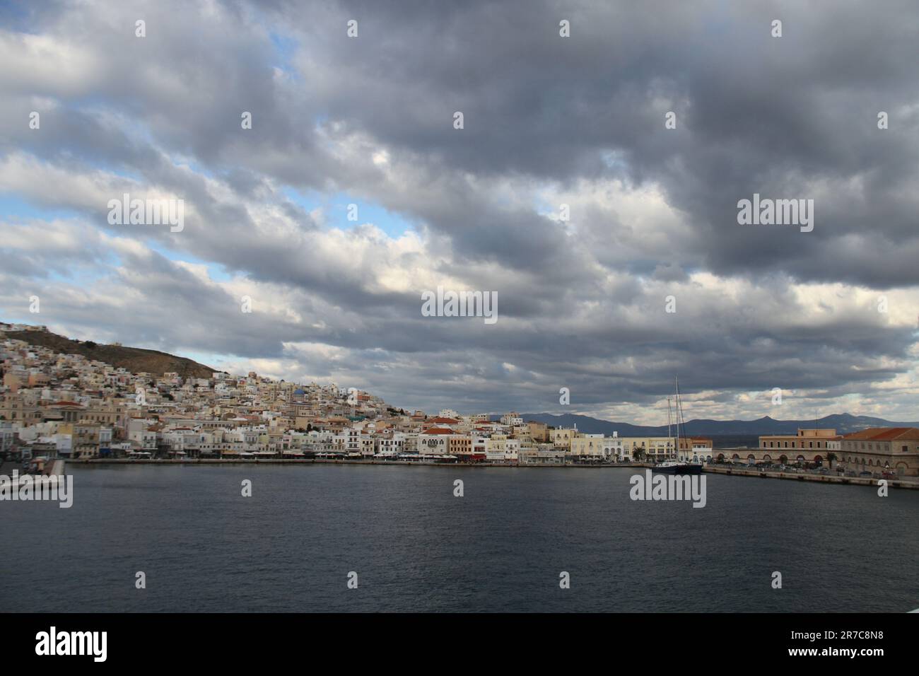 View of Island of Syros Stock Photo - Alamy