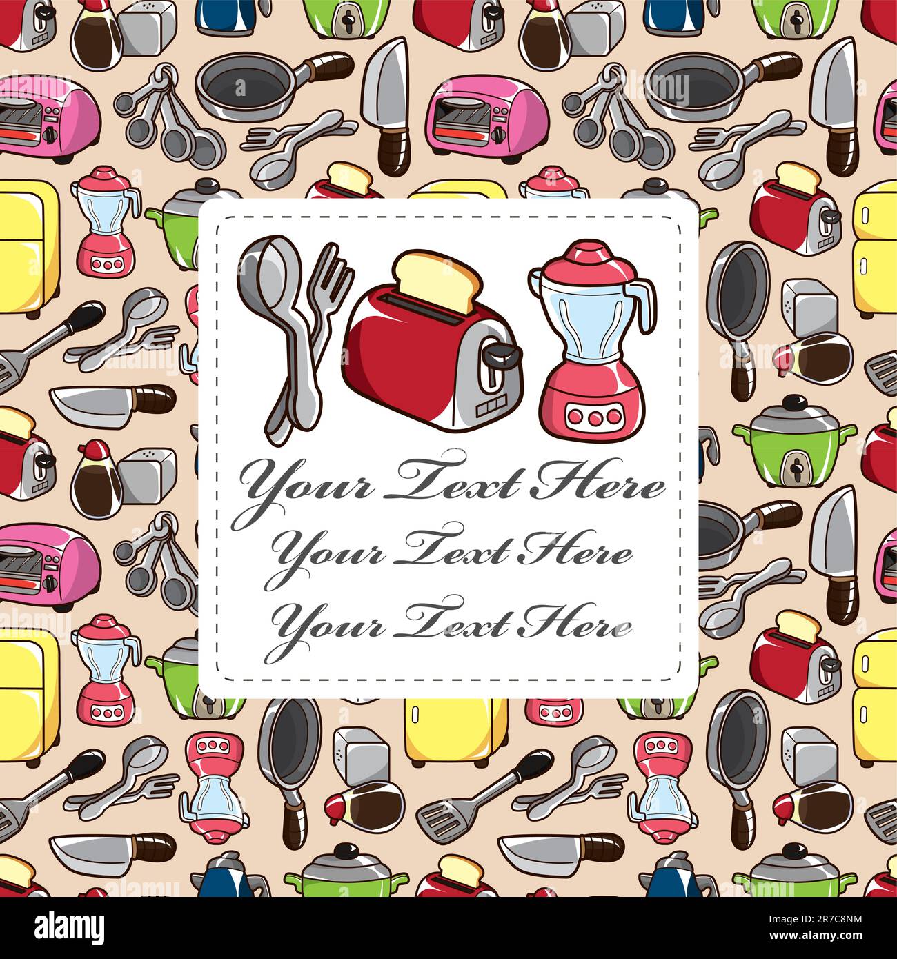 cartoon kitchen card Stock Vector Image & Art - Alamy