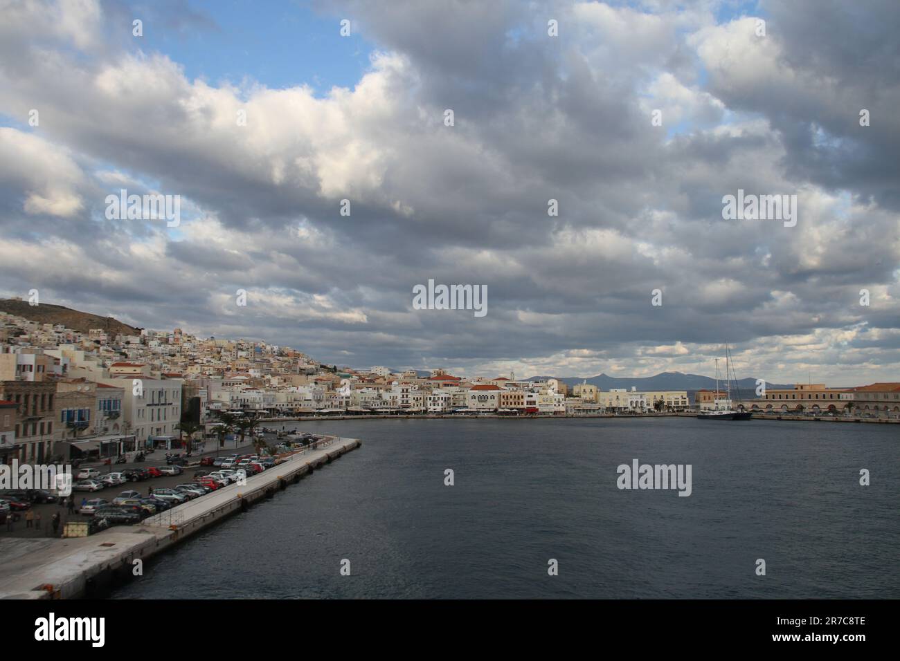View of Island of Syros Stock Photo - Alamy