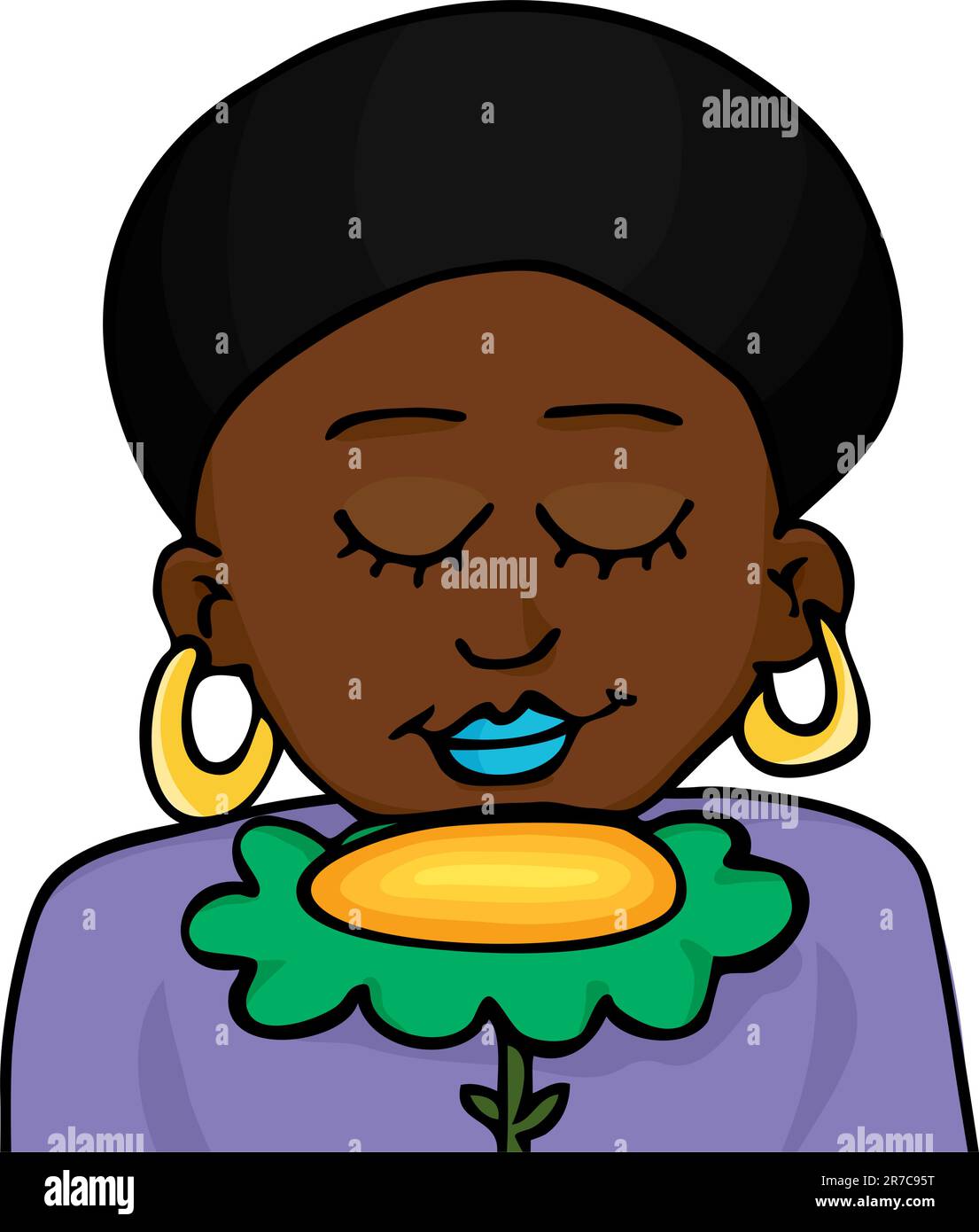 Big beautiful black woman Stock Vector Images - Alamy