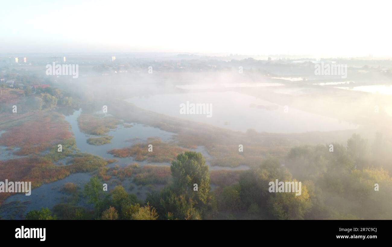 Aerial view fish pond artificial hi-res stock photography and images ...