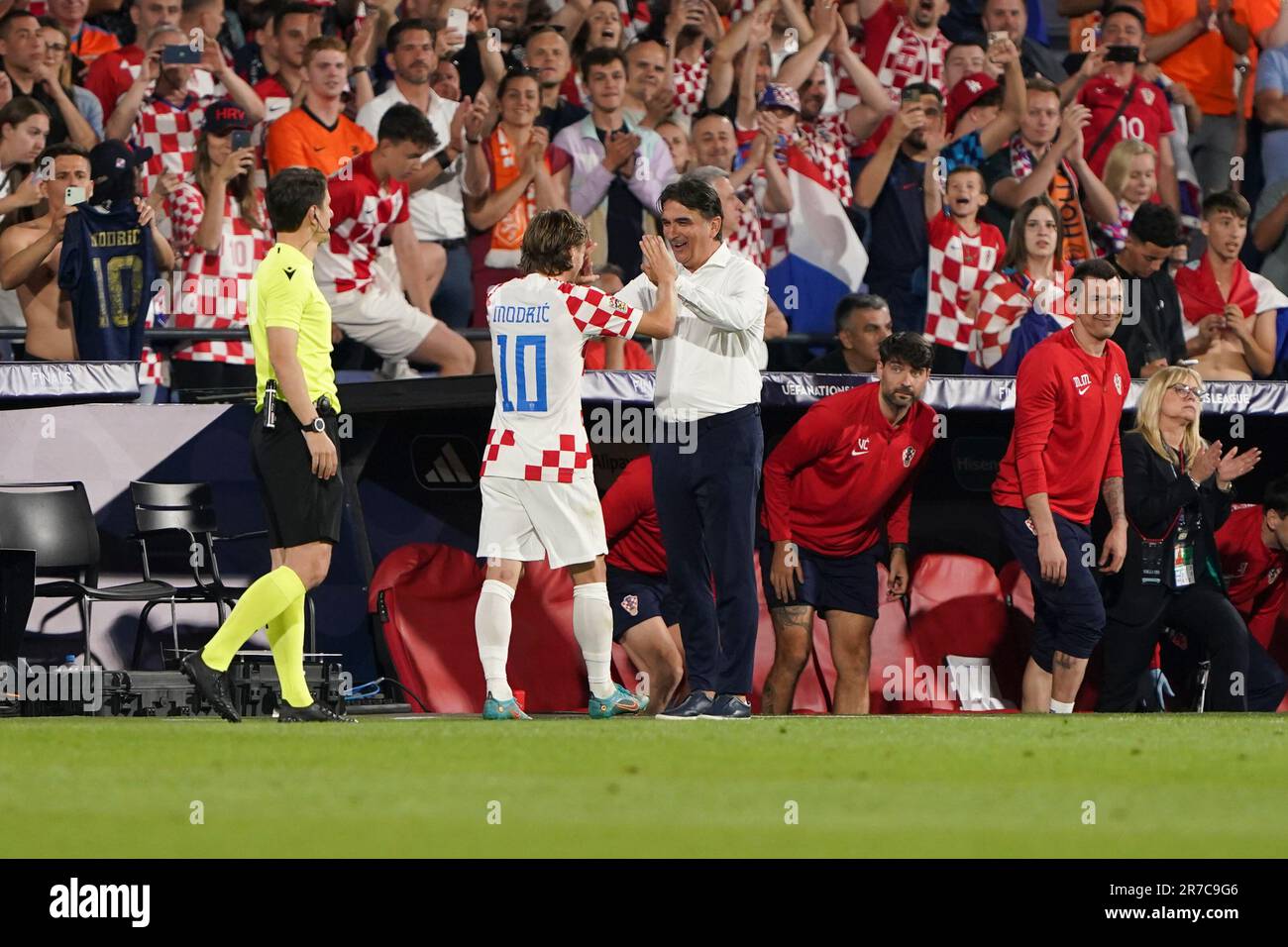 STADION FEYENOORD, NETHERLANDS - JUNE 14: Coach Zlatko Dalic of Croatia ...