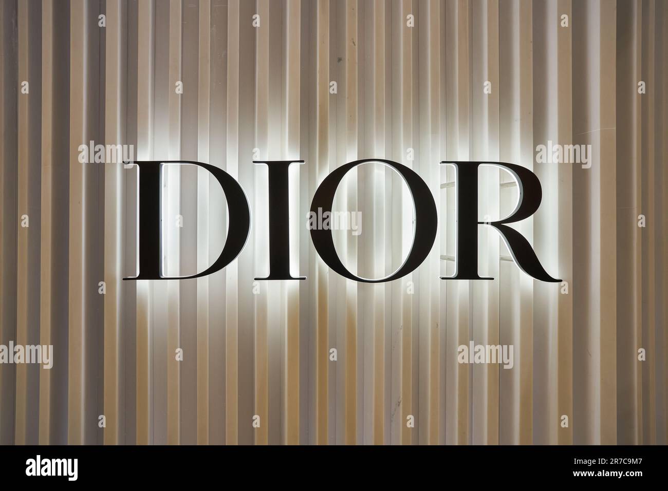 BANGKOK, THAILAND - CIRCA JANUARY, 2020: close up shot of Dior sign ...