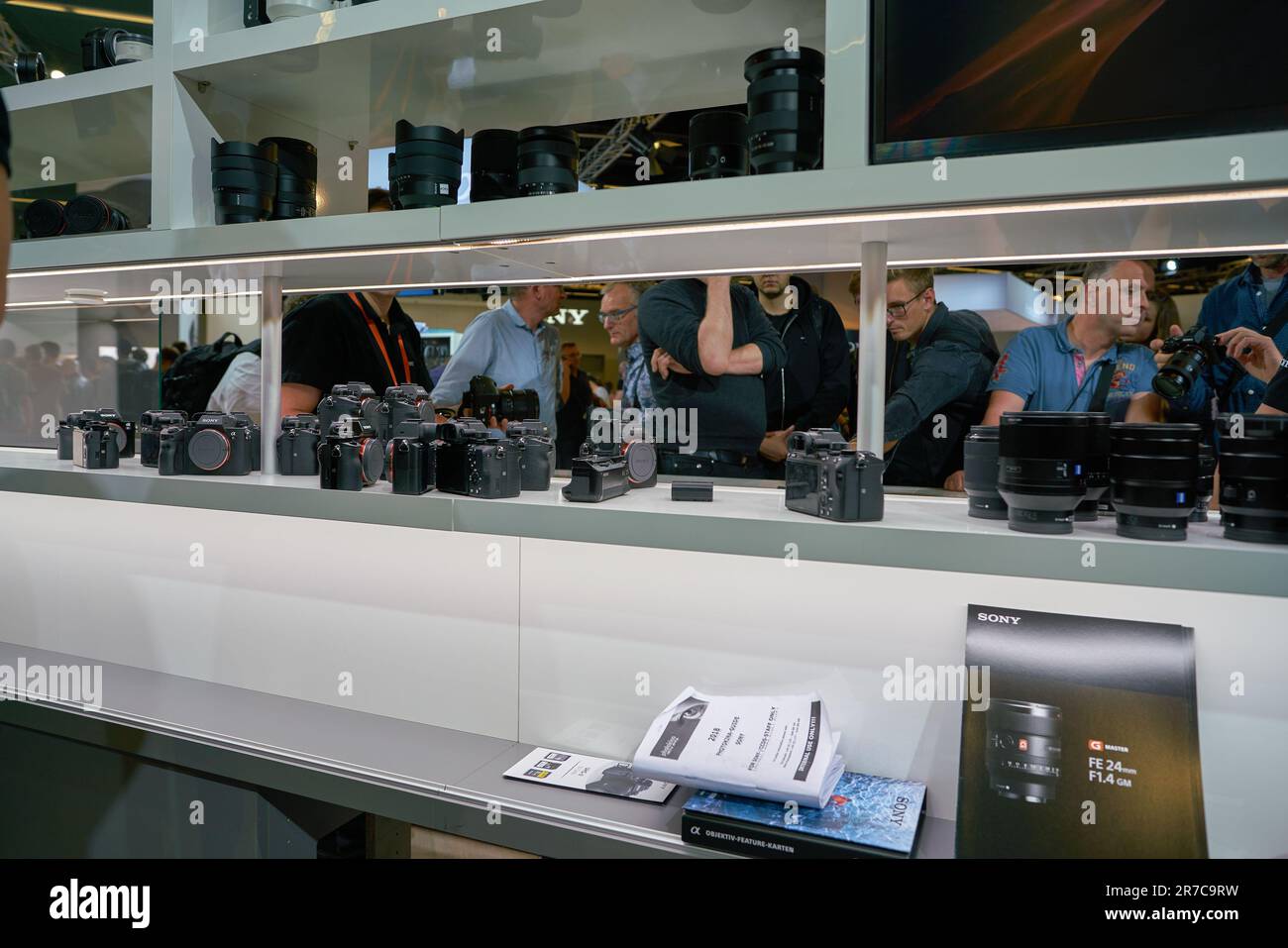 COLOGNE, GERMANY - CIRCA SEPTEMBER, 2018: Sony products seen at Sony ...