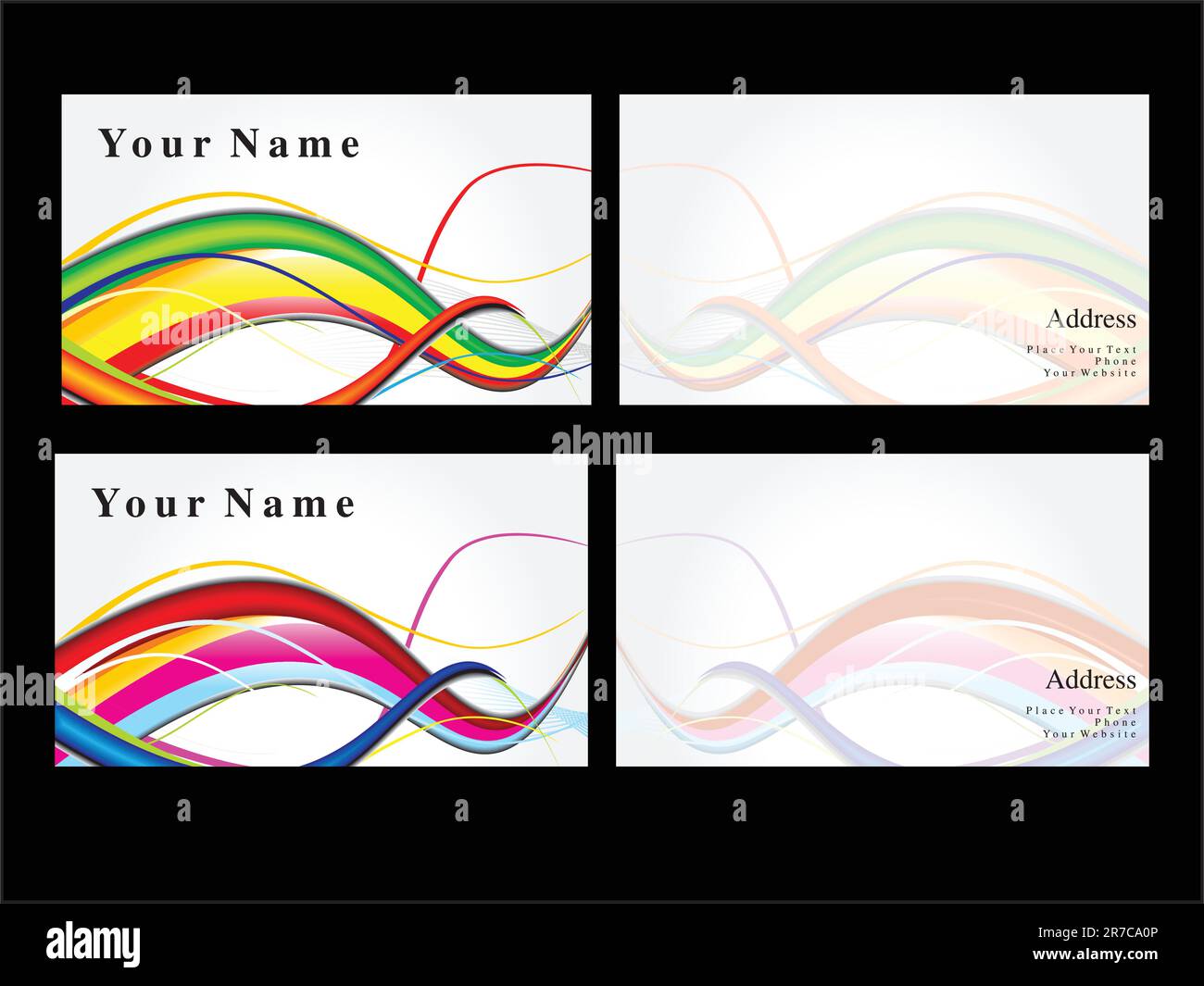 abstract business cards template vector illustration Stock Vector Image ...
