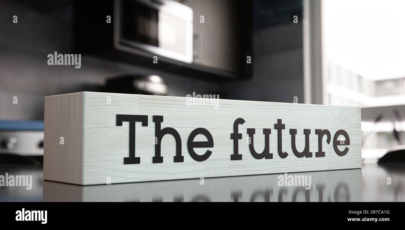 The future - word on wooden block - 3D illustration Stock Photo - Alamy