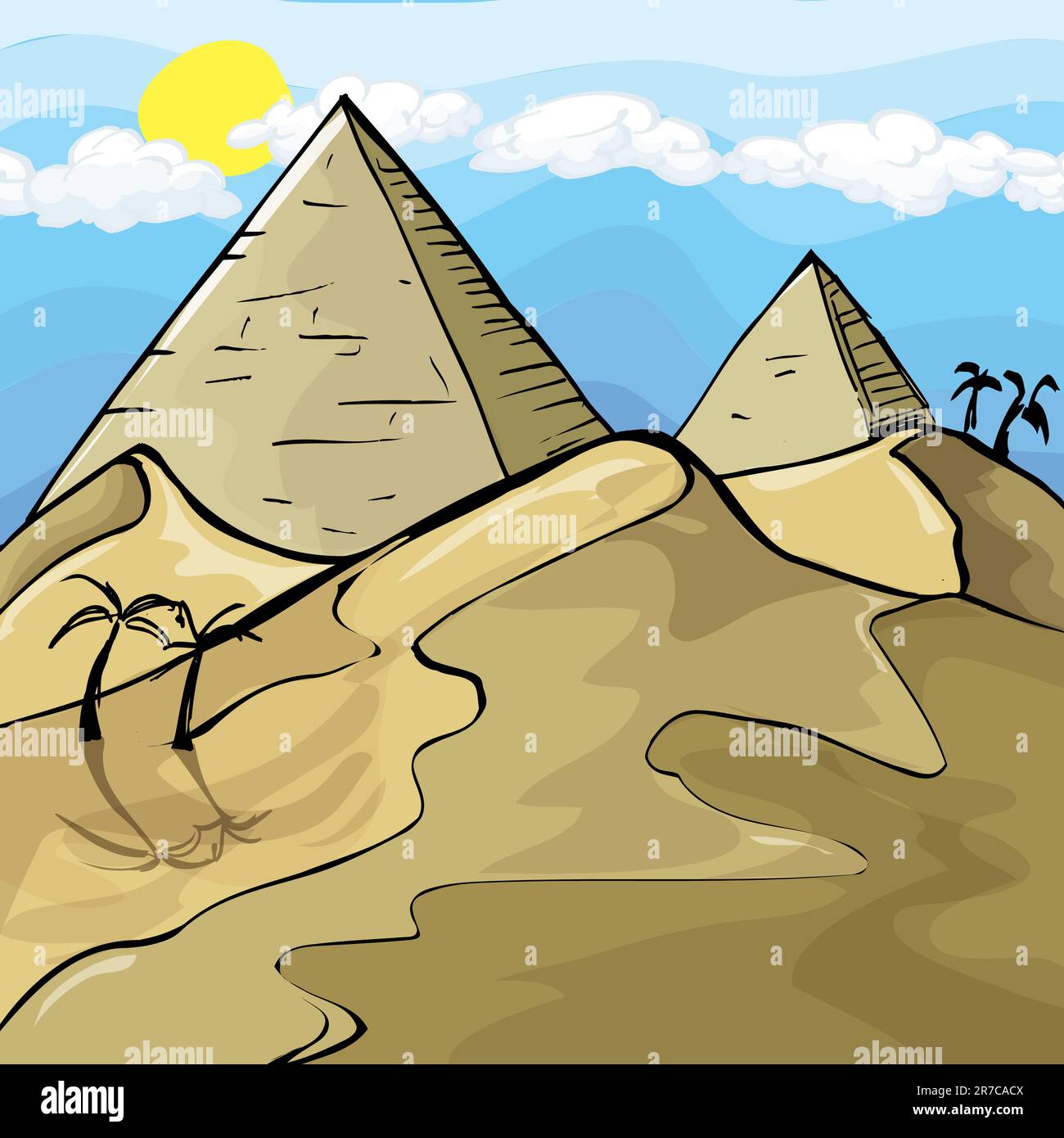 Egyptian pyramids Stock Vector Images - Alamy