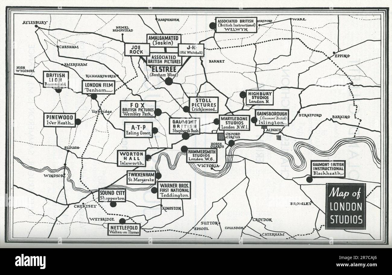 1930s london map hi-res stock photography and images - Alamy