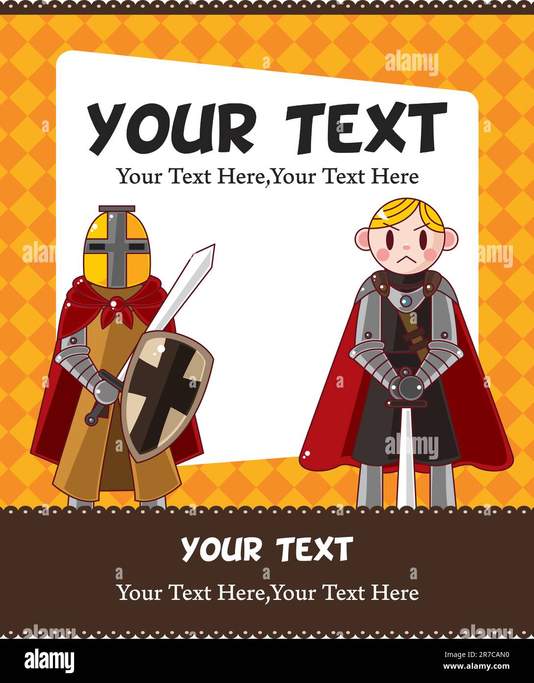 cartoon knight card Stock Vector Image & Art - Alamy