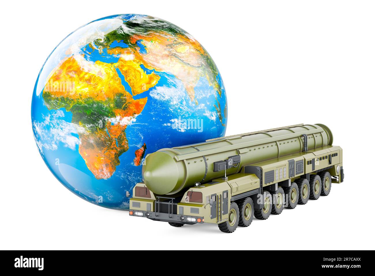 Scud missile, mobile short-range ballistic missile system with Earth ...
