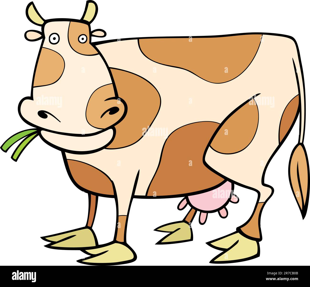 Cartoon illustration of farm cow Stock Vector Image & Art - Alamy