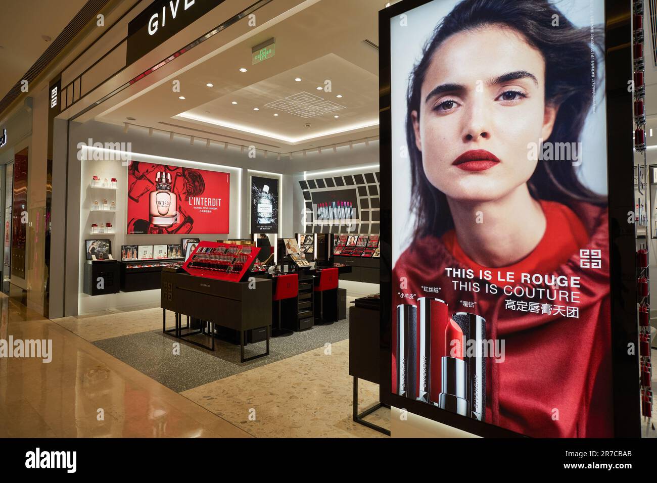 SHENZHEN, CHINA - 27 NOVEMBER, 2019: Givenchy store at COCO Park in ...