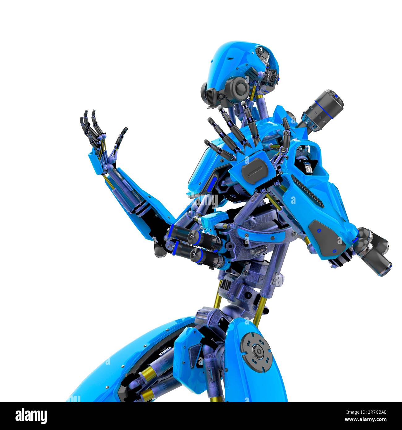 super robot is frustrated, 3d illustration Stock Photo - Alamy