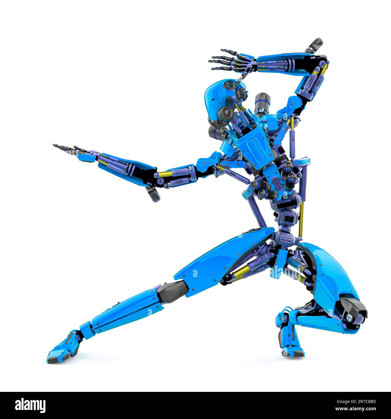 super robot in karate action, 3d illustration Stock Photo - Alamy