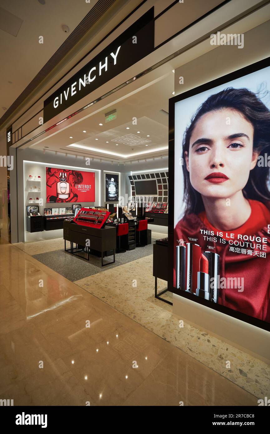SHENZHEN, CHINA - 27 NOVEMBER, 2019: Givenchy store at COCO Park in ...