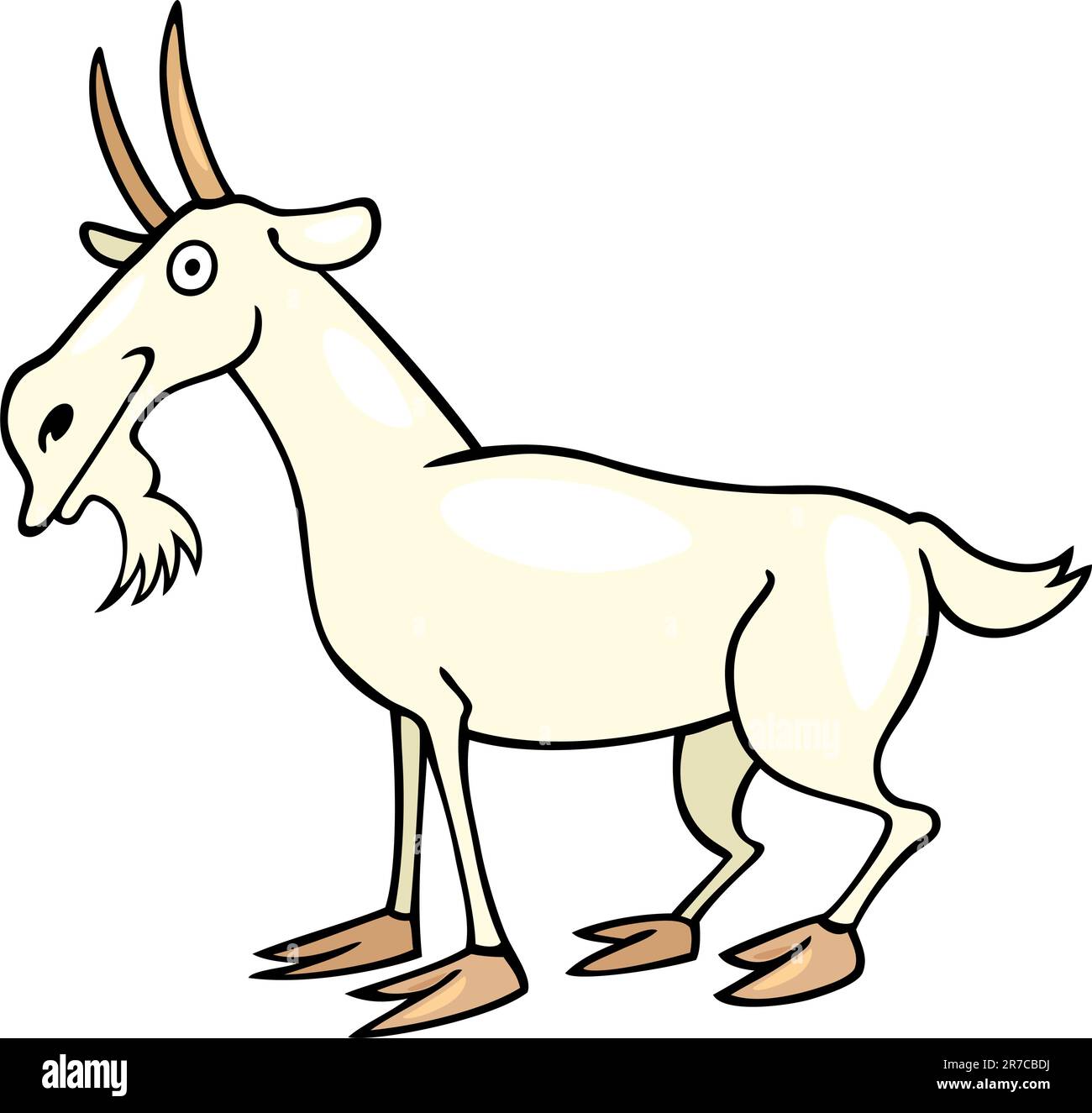 Cartoon illustration of farm goat Stock Vector Image & Art - Alamy