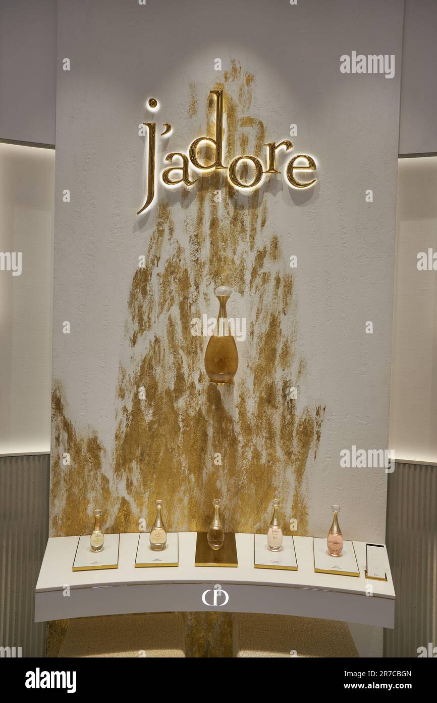 SHENZHEN, CHINA - 27 NOVEMBER, 2019: Dior products on display in the ...