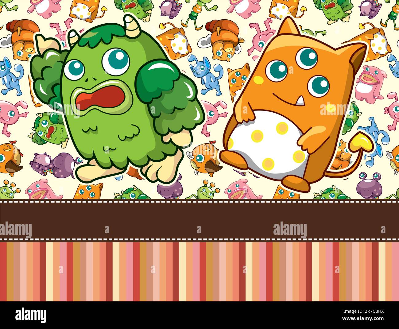 cartoon Monster card Stock Vector Image & Art - Alamy