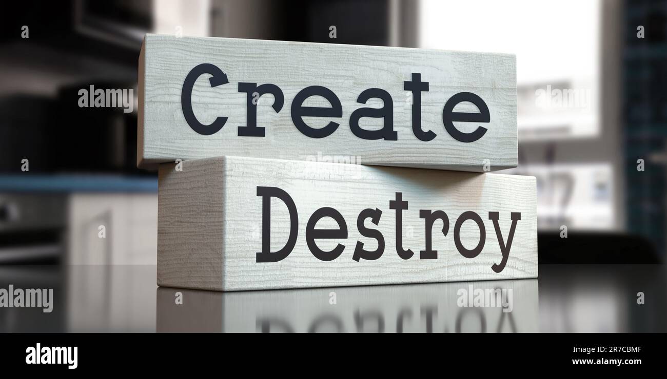 Create destroy hi-res stock photography and images - Alamy