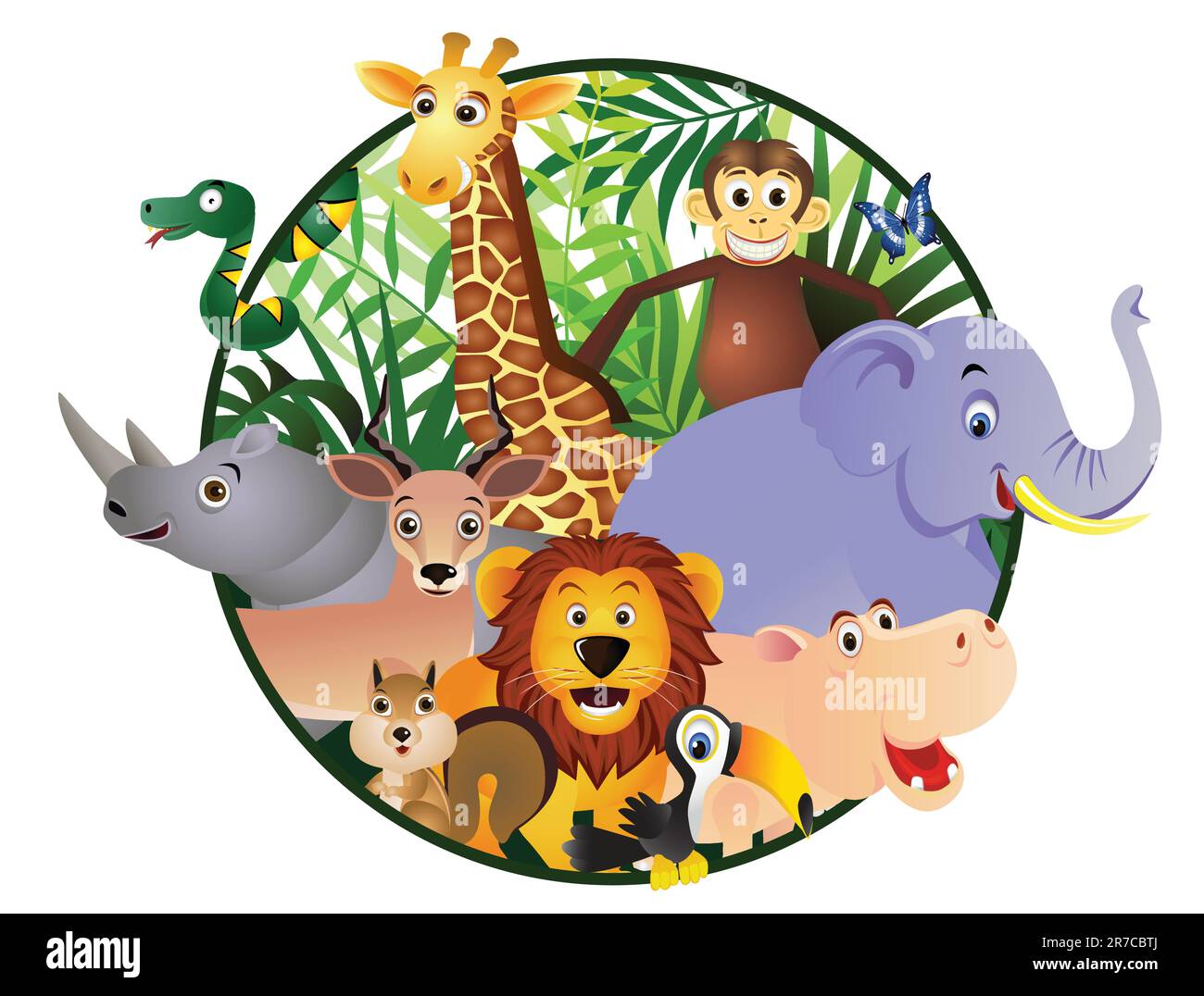 Wild animal cartoon Stock Vector Image & Art - Alamy