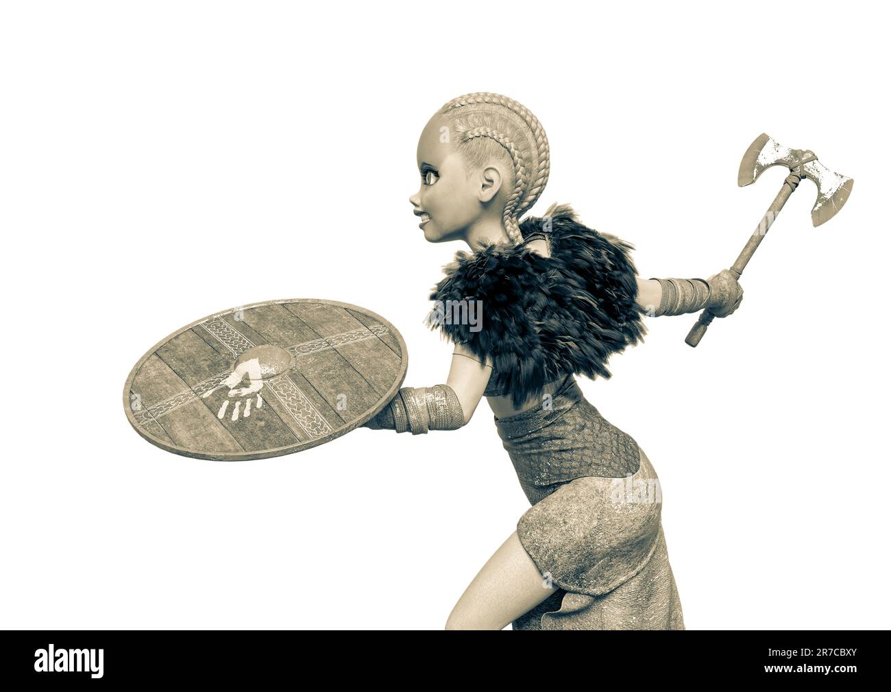 Medieval warrior side view hi-res stock photography and images - Alamy